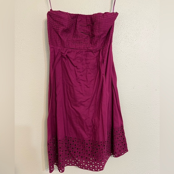 The Limited | Dresses | Summer Dress Strapless Cranberry Color | Poshmark